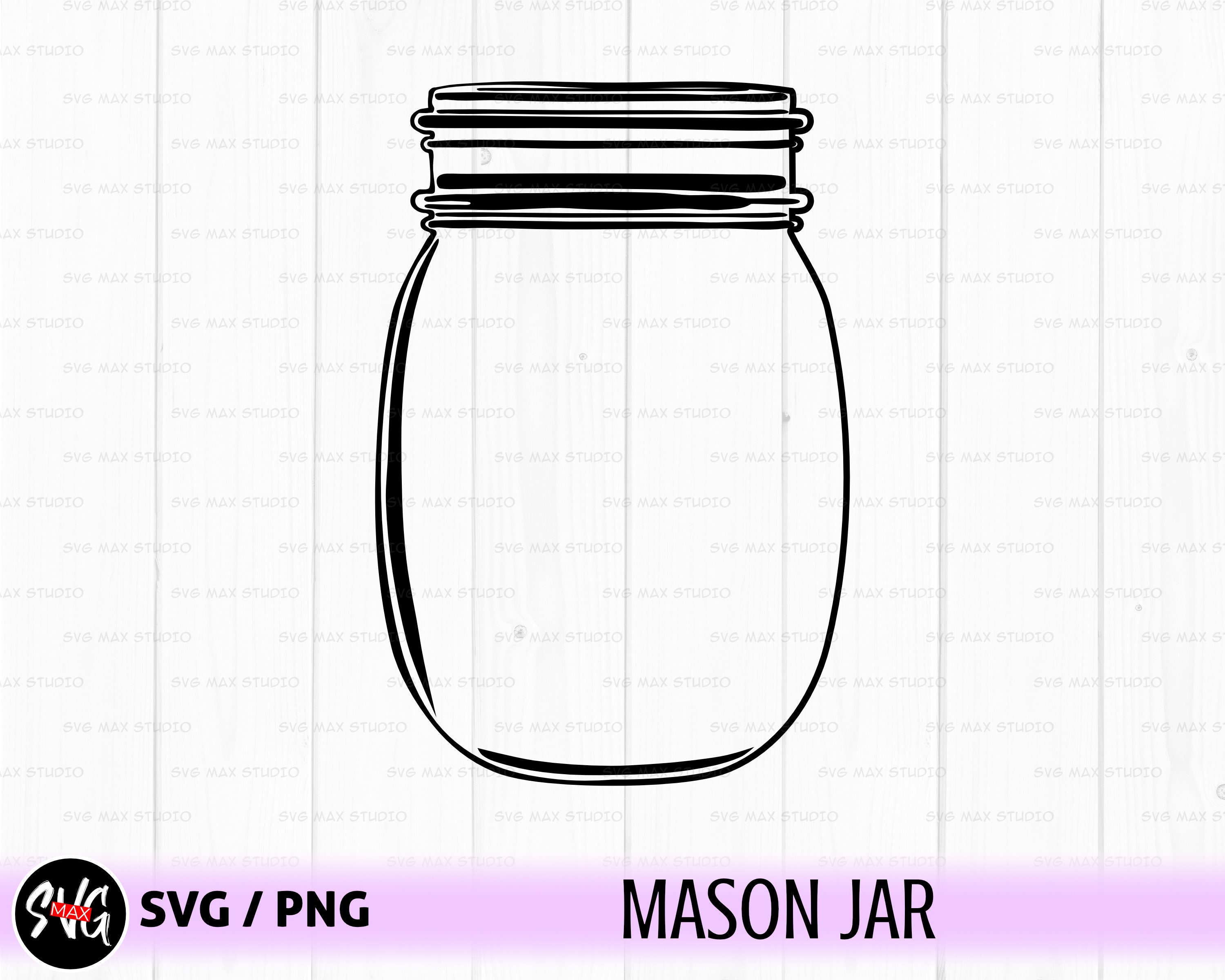 Mason Jar Svg Png Canning Jar Svg Glass Jar Svg Rustic | Etsy