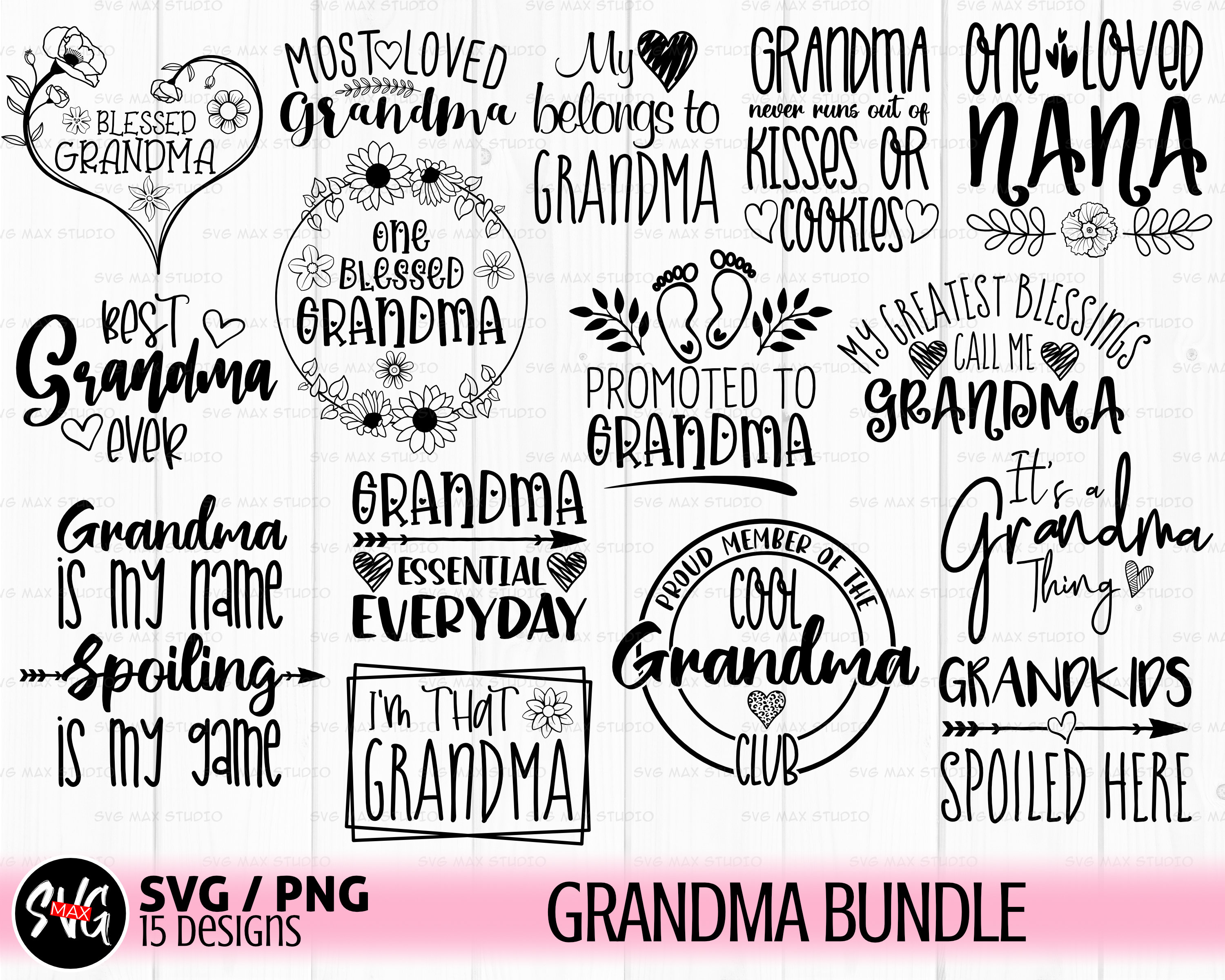 Grandma Svg Bundle Nana Svg Grandma Shirt Svg Blessed - Etsy