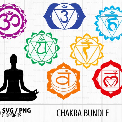 Chakra Svg Bundle Yoga Svg Meditation Svg Kundalini Svg - Etsy