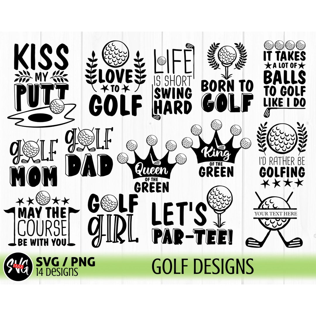 Golf Svg Bundle, Golfer Svg, Fathers Day Svg, Golf Monogram Svg, Split ...