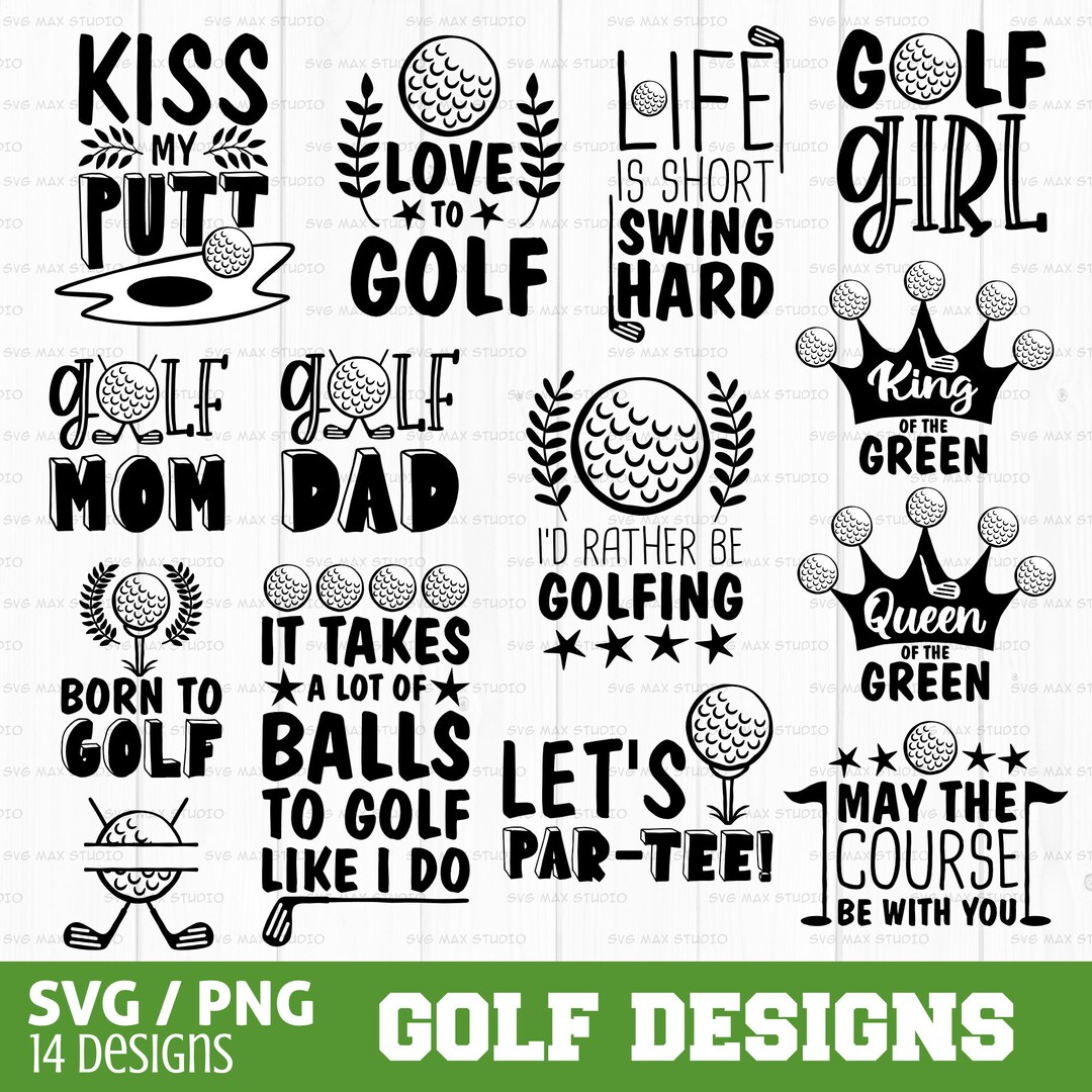 Golf Svg Bundle, Golfer Svg, Fathers Day Svg, Golf Monogram Svg, Split ...
