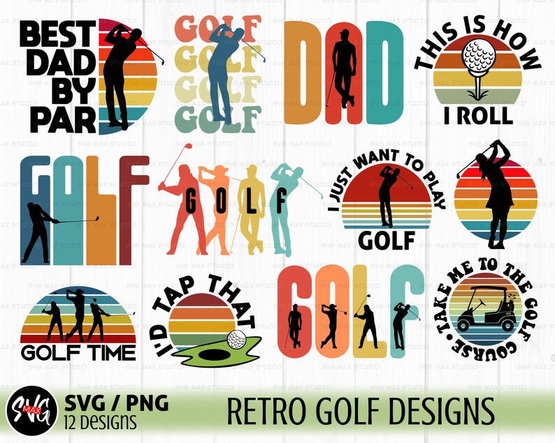 Retro Golf Svg Bundle Png Golfer Svg Fathers Day Svg Best - Etsy Canada