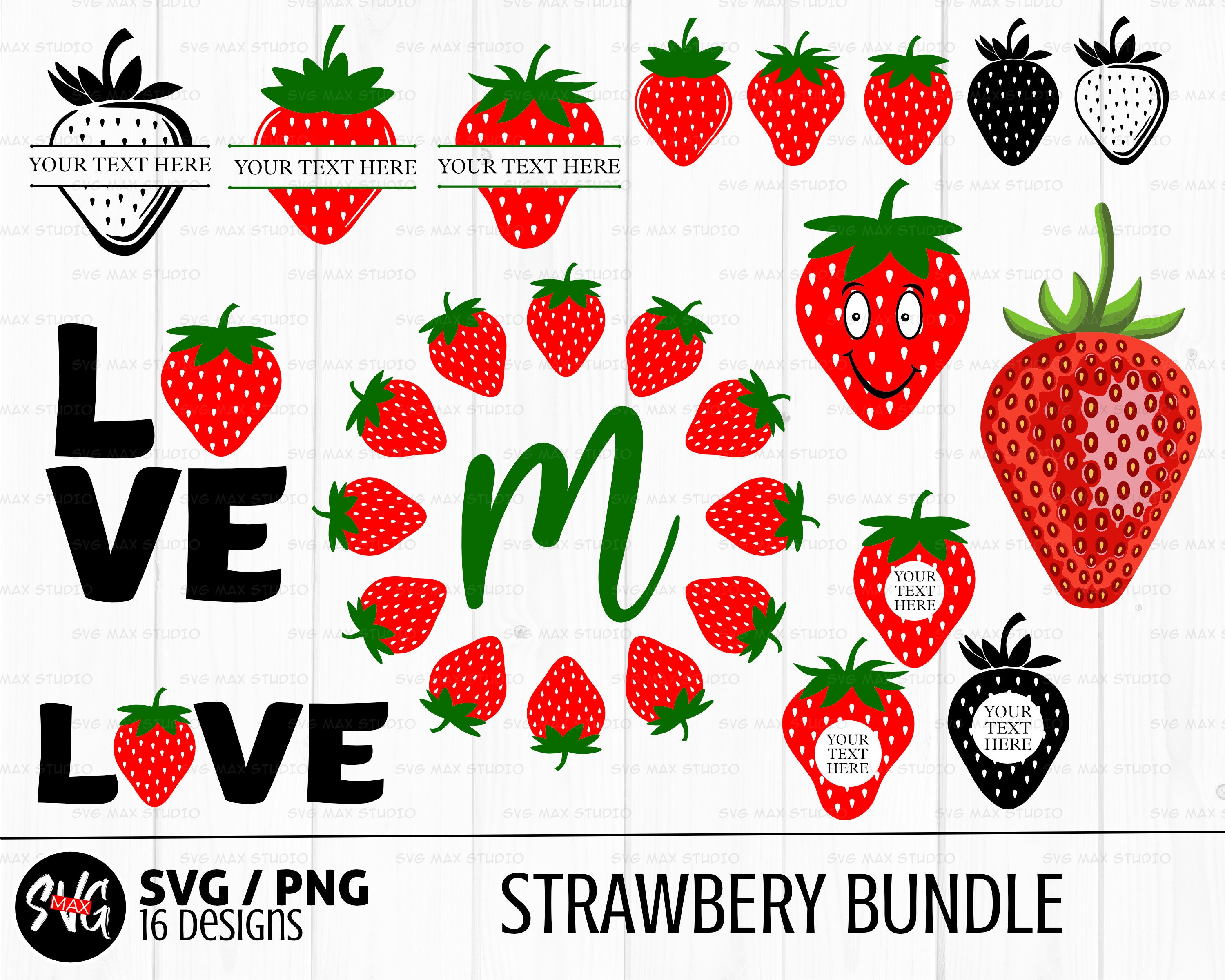 Strawberry Svg Bundle Fruit Svg Summer Fruit Svg Strawberry - Etsy