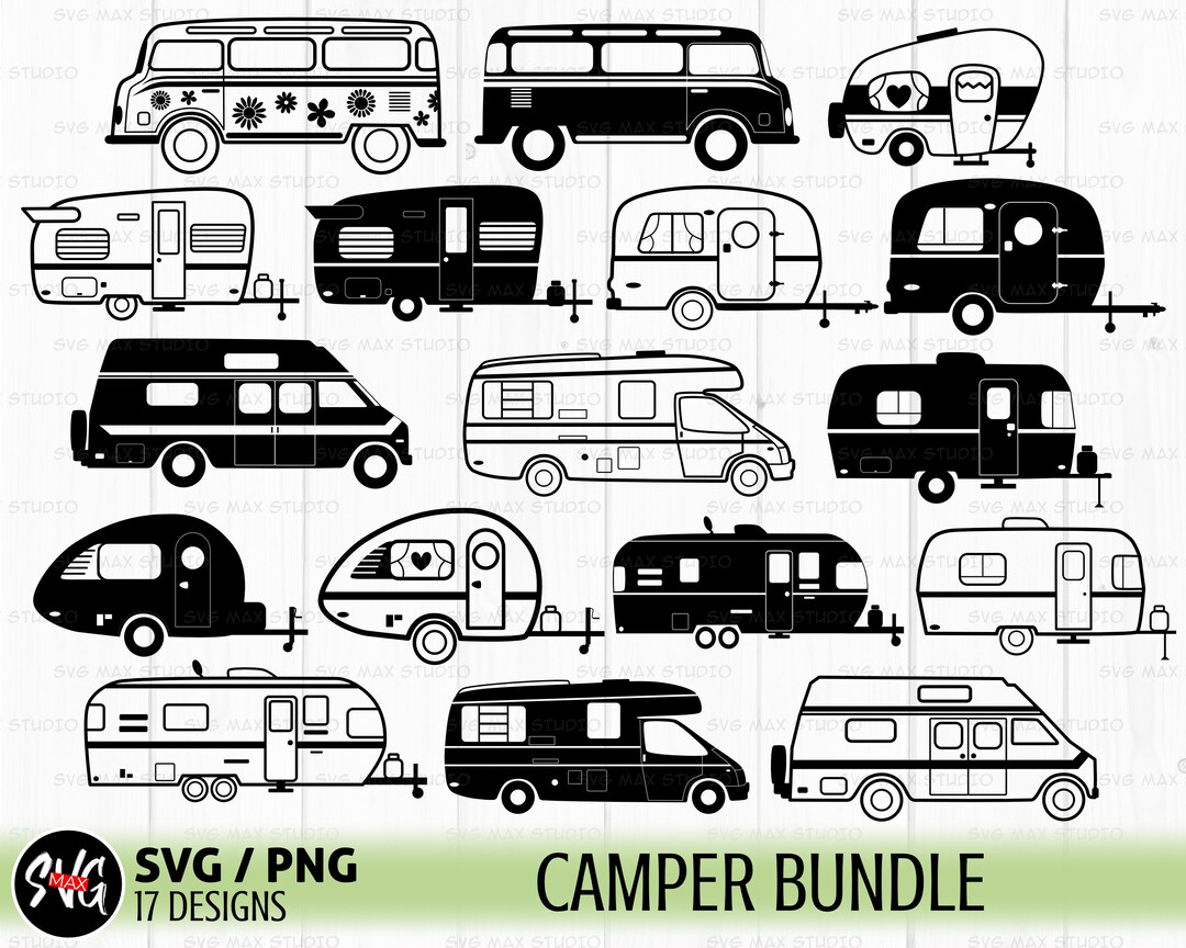 Camper Svg Bundle Camping Svg Retro Camper Svg Trailer Svg - Etsy