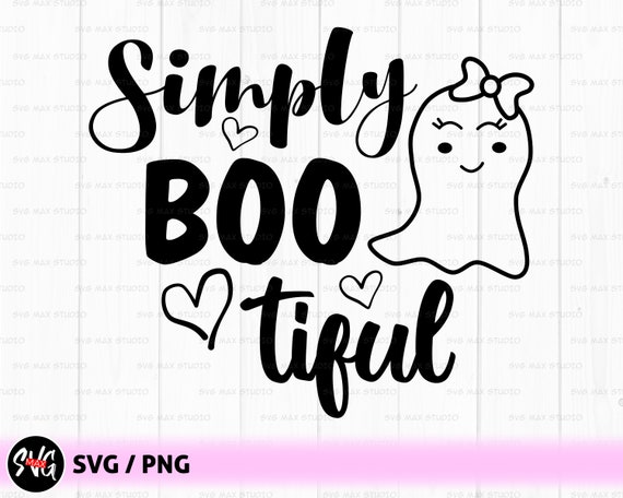Simply Boo Tifull Svg Cute Ghost Svg Funny Halloween Svg - Etsy