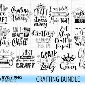 Crafty Svg Bundle Craft Svg Crafting Svg Funny Crafting - Etsy