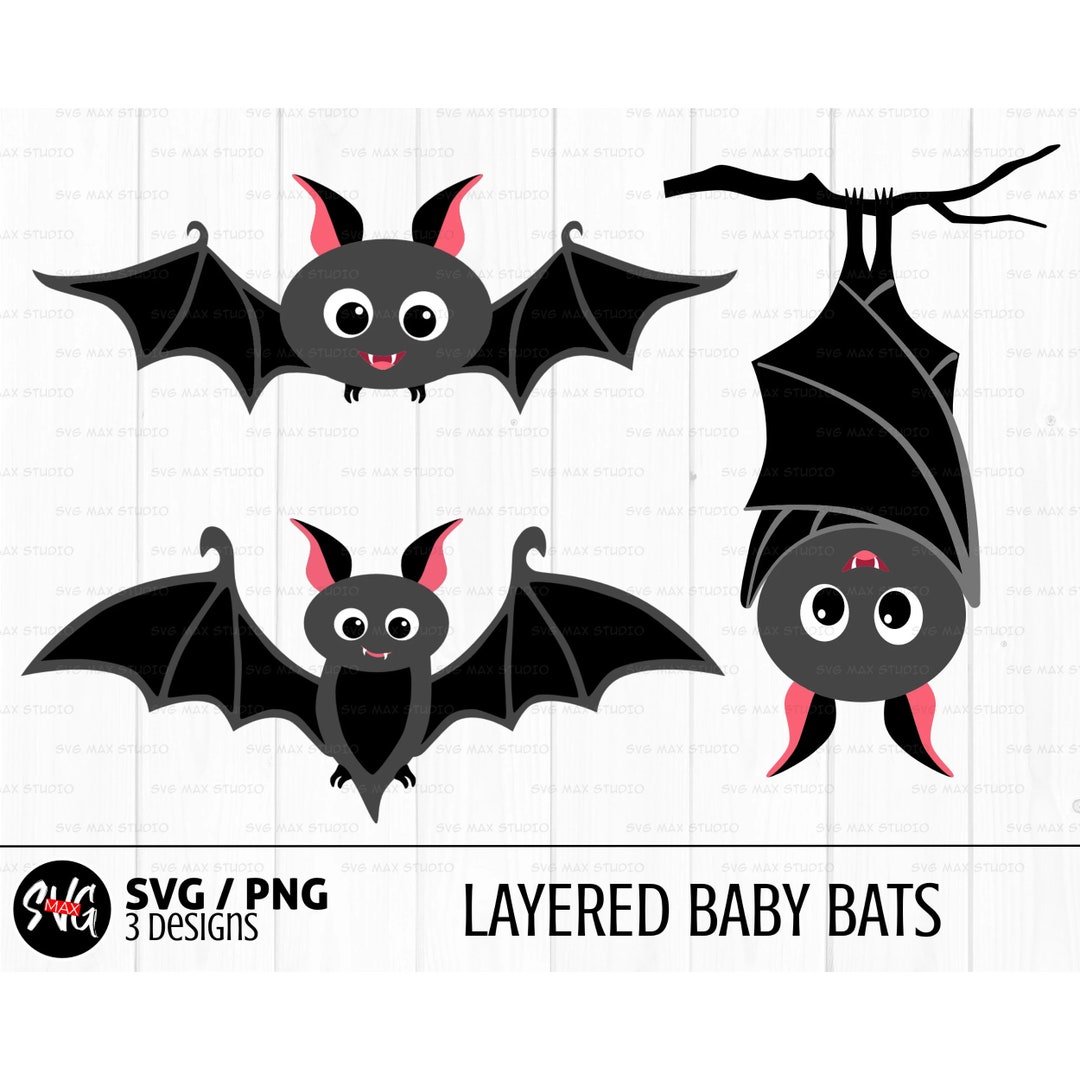 Baby Bat Svg Bundle, Vampire Svg, Halloween Svg, Spooky Svg, Bat ...