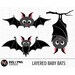 Baby Bat Svg Bundle, Vampire Svg, Halloween Svg, Spooky Svg, Bat ...