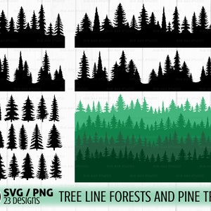 Forest Svg Pine Tree Svg Christmas Tree Svg Tree Line Svg - Etsy