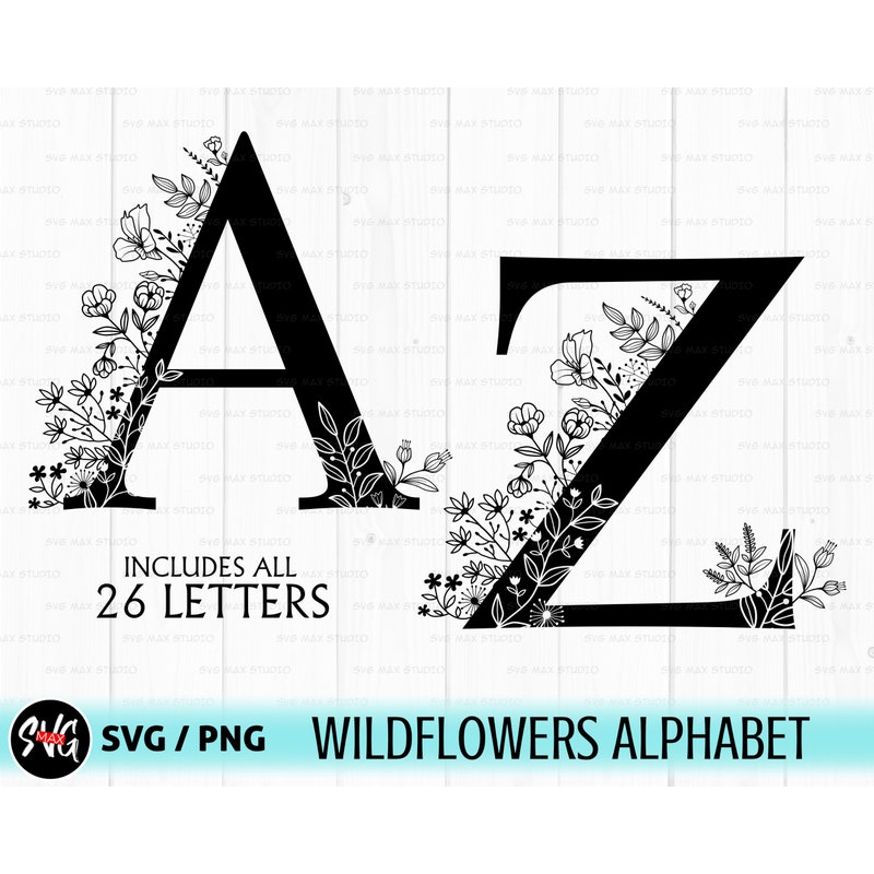 Floral Alphabet - Etsy