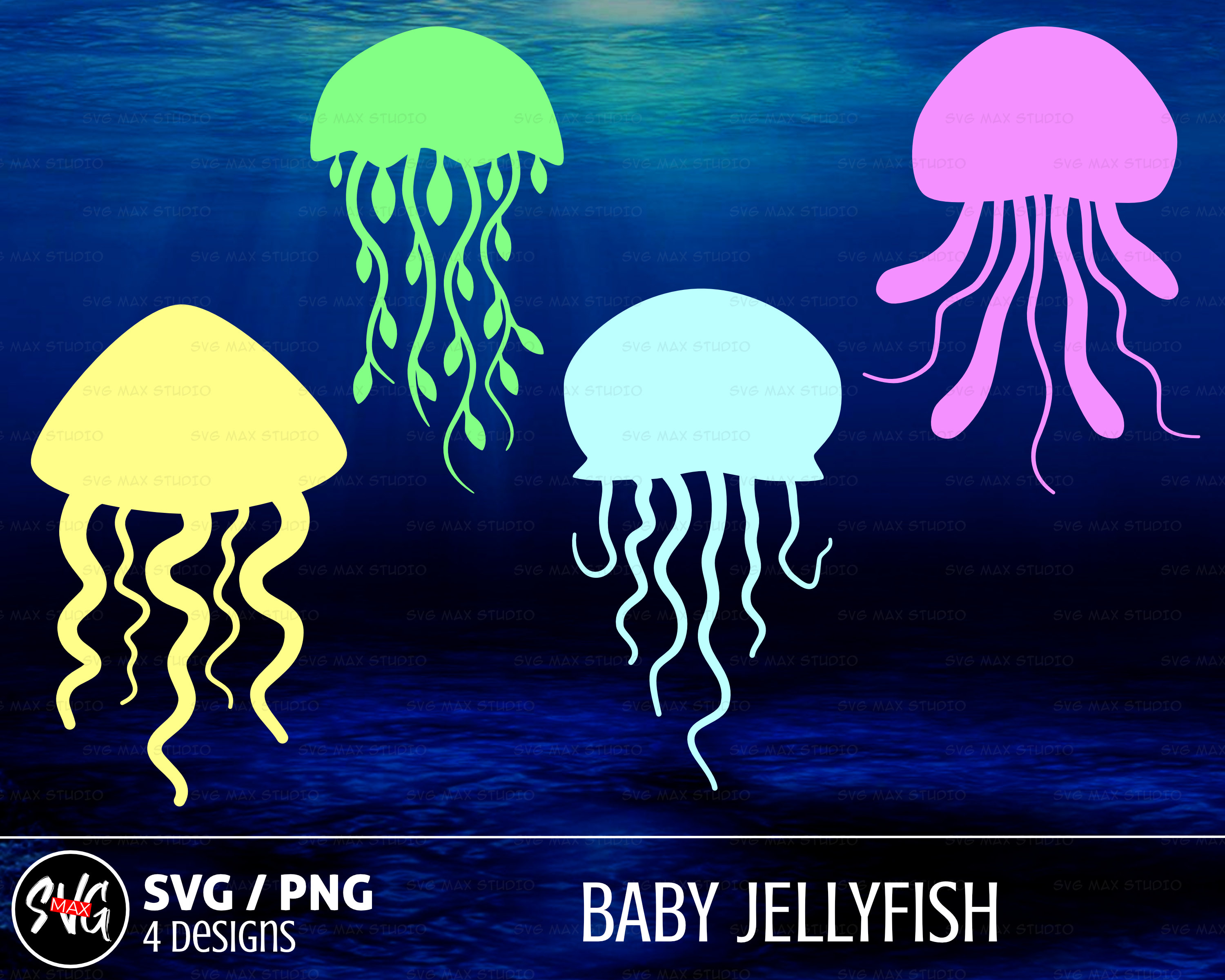 Jellyfish Svg Bundle Sea Life Svg Ocean Svg Under the Sea - Etsy