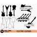 Electric Guitar Svg Bundle, Music Svg, Split Monogram Svg, Png, Guitar ...