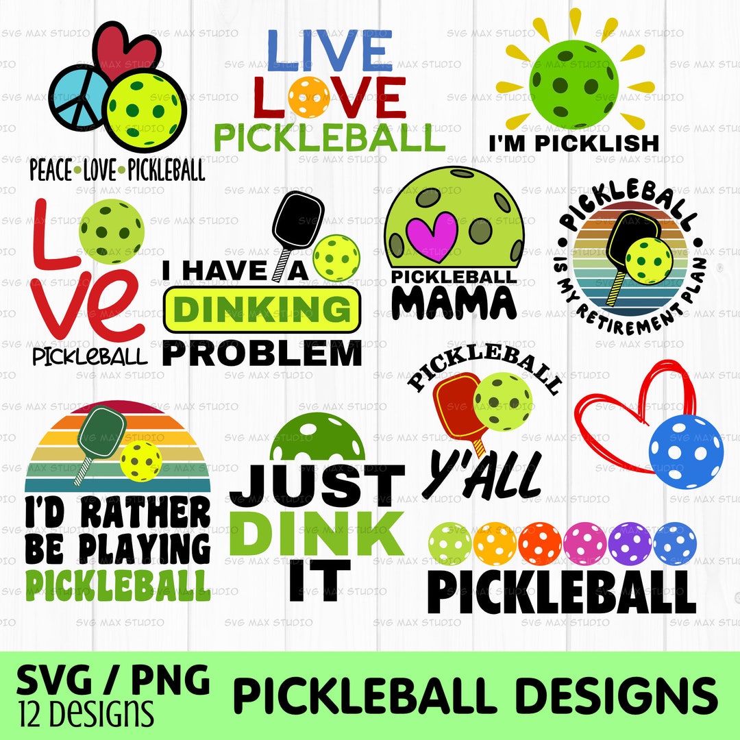 Pickleball Svg Bundle, Pickleball Shirt Svg, Pickleball Paddles, Cut ...