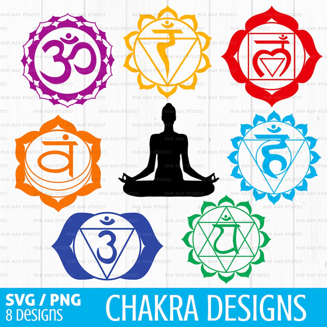 Chakra Svg Bundle, Yoga Svg, Meditation Svg, Kundalini Svg, Spiritual ...