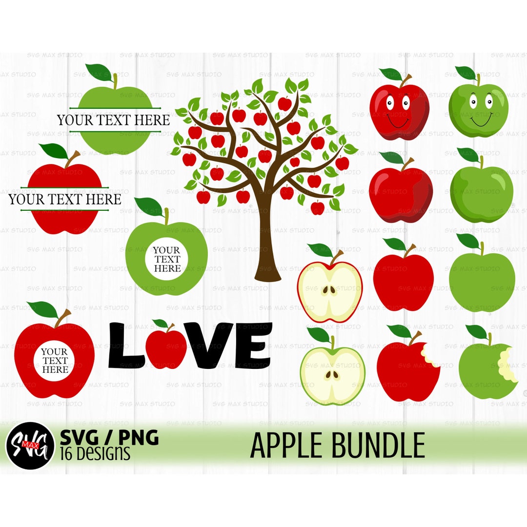 Apple Svg Bundle Teacher Svg School Svg Teacher Life Svg - Etsy