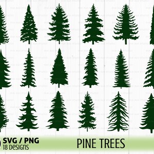Pine Tree Svg Bundle Christmas Tree Svg Forest Svg Camping - Etsy