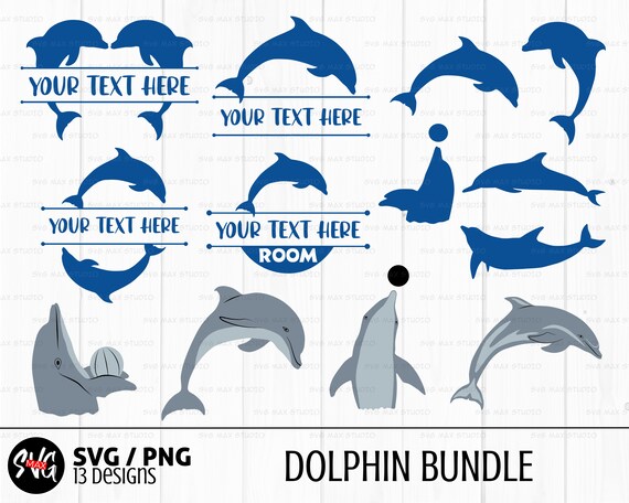 Dolphin Svg Bundle Dolphin Monogram Svg Ocean Svg Fish Svg | Etsy Canada