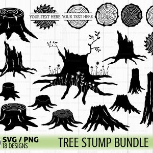 Tree Stump Svg Wood Slice Svg Tree Trunk Svg Wood Log Svg - Etsy