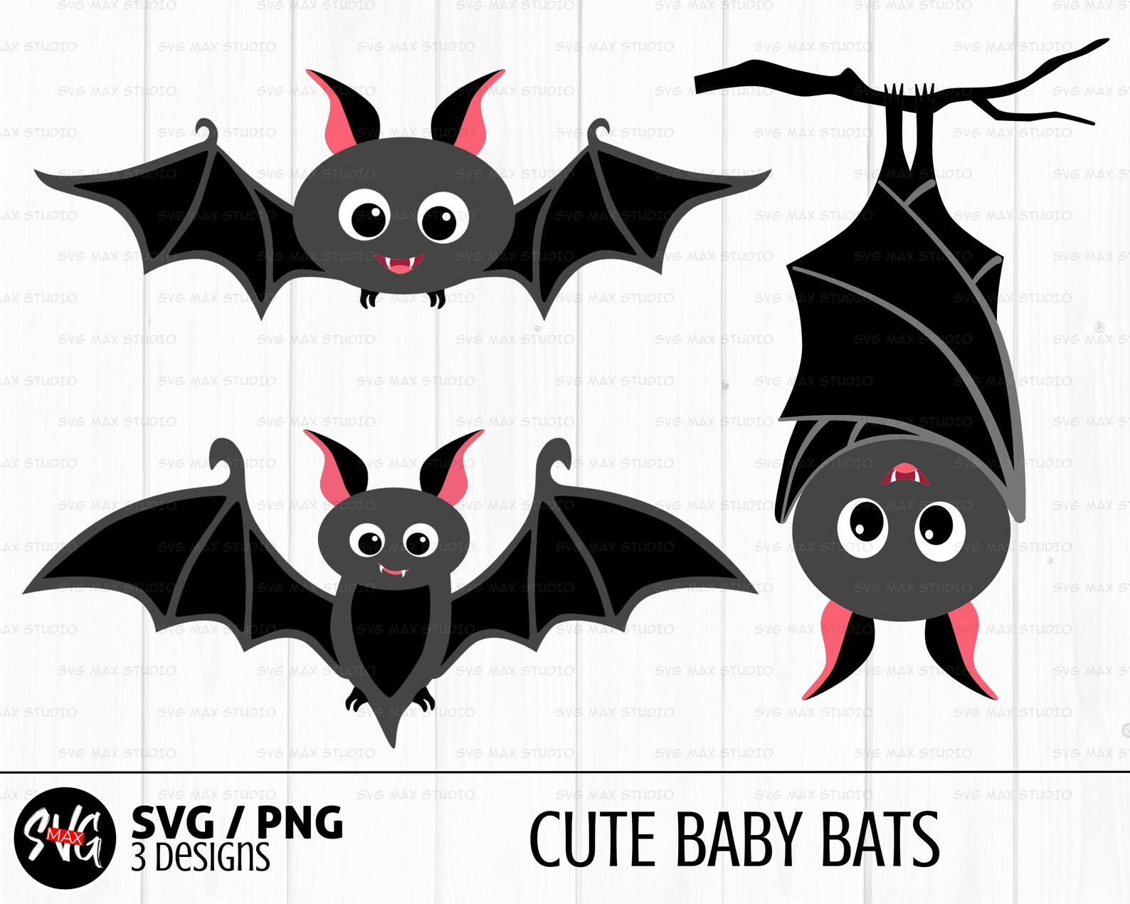 Baby Bat Svg Bundle Vampire Svg Halloween Svg Spooky Svg | Etsy