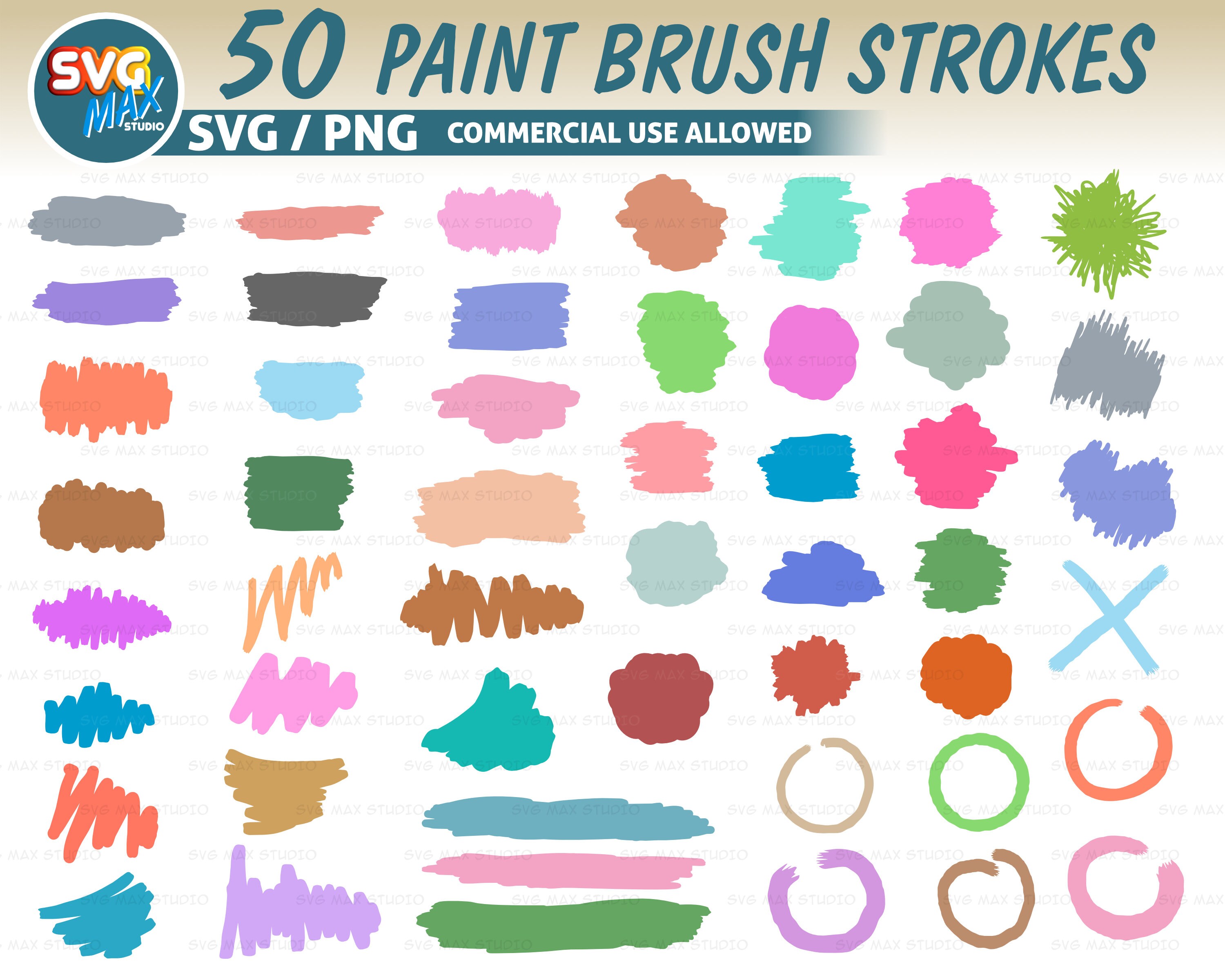 Paint stroke svg brush stroke svg png keychain svg | Etsy
