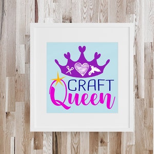 Craft Queen Svg, Png, Crafting Svg, Funny Crafting Shirt Svg, Craft ...