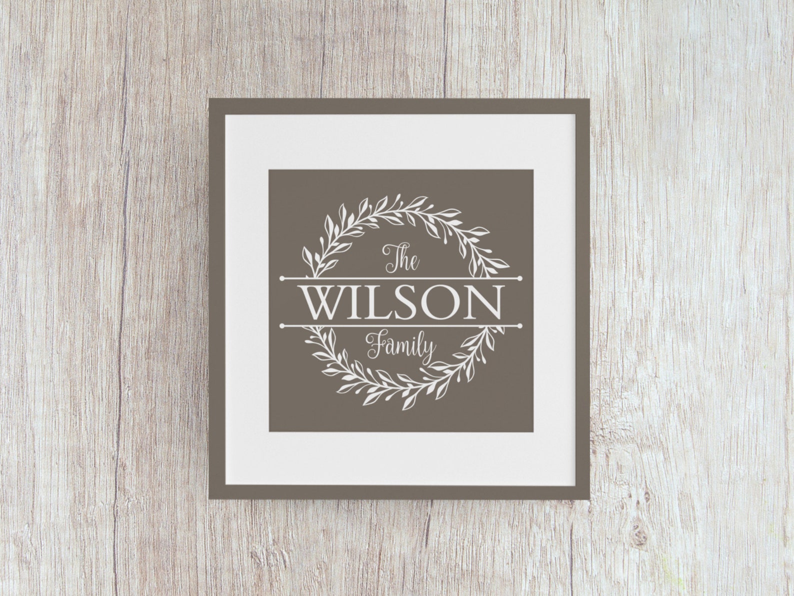 Family Name Monogram Svg, Last Name Svg, Split Wreath Svg, Split ...