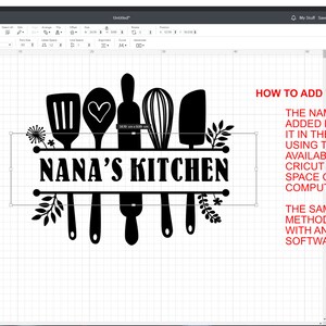Kitchen Split Frame Svg, Split Monogram Svg, Kitchen Sign Svg, Cooking ...