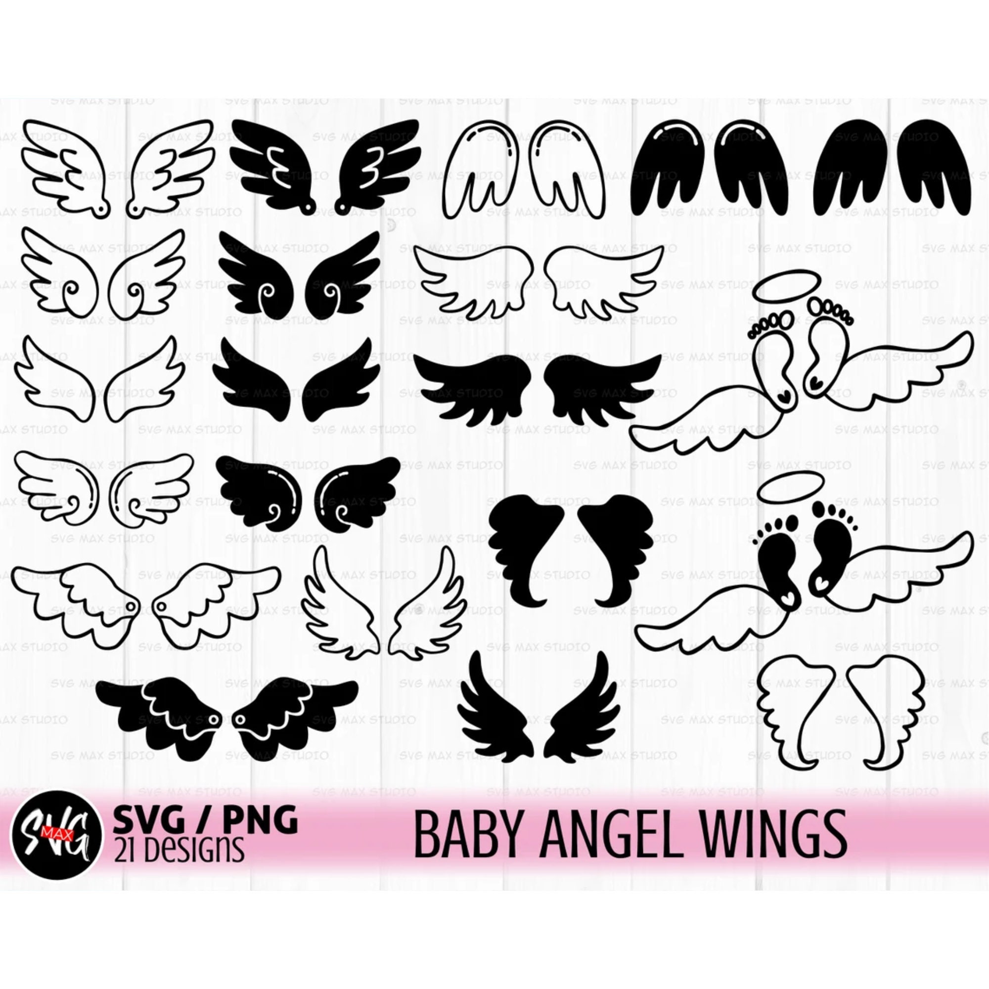 Baby Angel Wings Vector