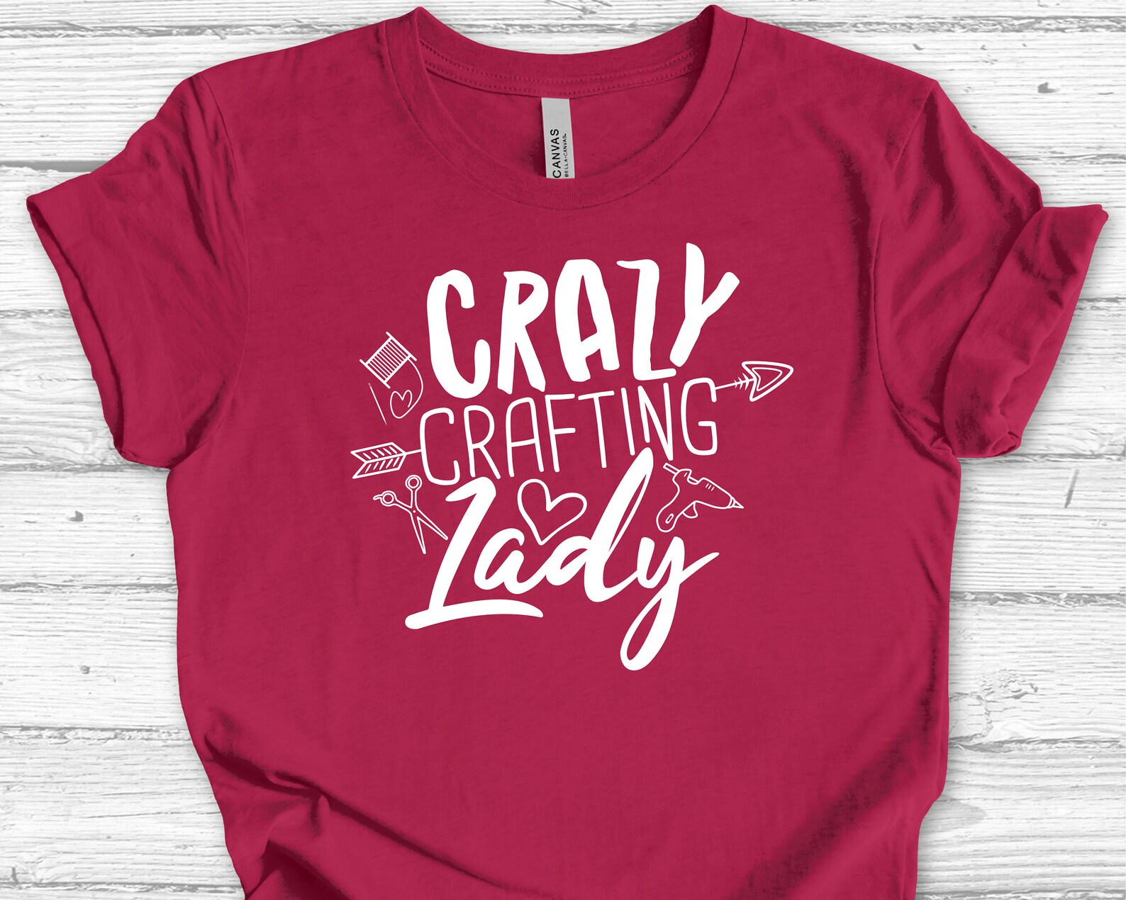 Crazy Crafting Lady Svg Png Crafty Svg Funny Crafting Shirt - Etsy