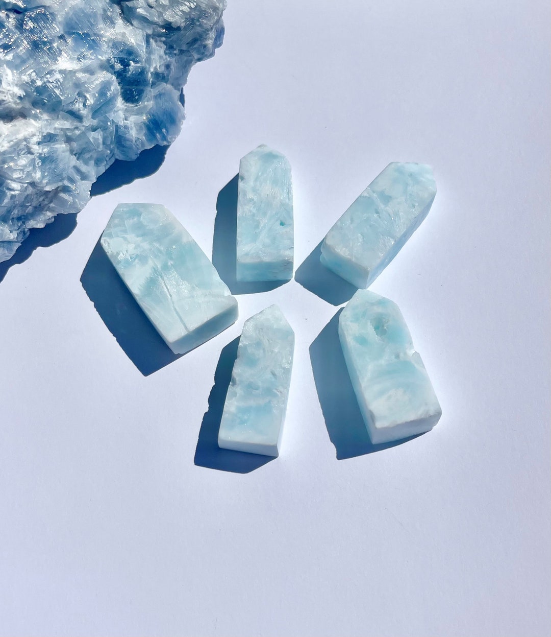 Larimar Points - Unpolished Larimar Points - Atlantis Stone - Natural ...