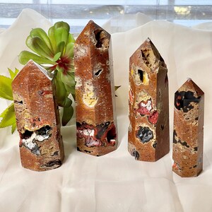 Red Fox Agate Tower- Red Crater Agate - Volcanic Red Blood Crater ...