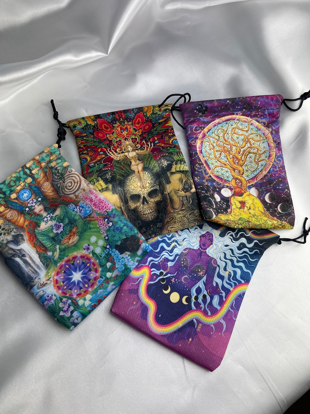 Tarot Bag - Oracle Bag - Runes Bag - Crystal Bag - Double Side Design ...