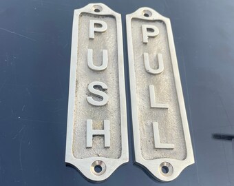 Push Pull Door Sign Office Sign Door Signs Set of 2 Laser Engraved ...
