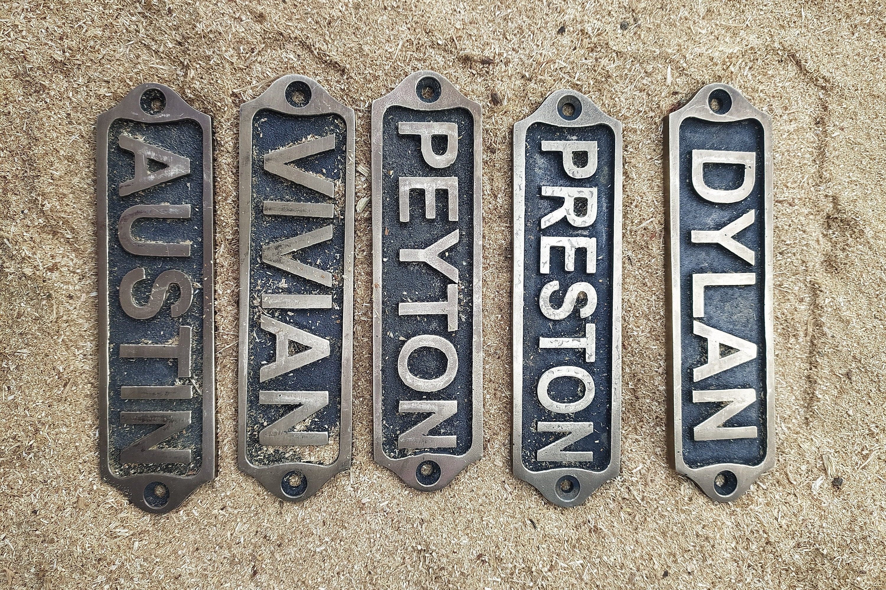 Personalized Bronze Door Sign – Victorian Cast Plaque, Housewarming ...