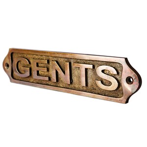 Gents Door Signs Brass Toilet Plaques Gender Plaques Brass Door Signs ...