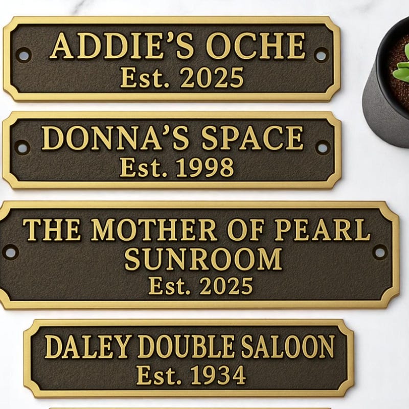 Custom Brass Plaques - Etsy