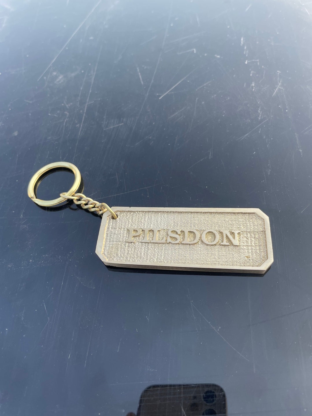 Solid Brass Keychain, Name Plate Brass Keyring, Plaque Keychain ...