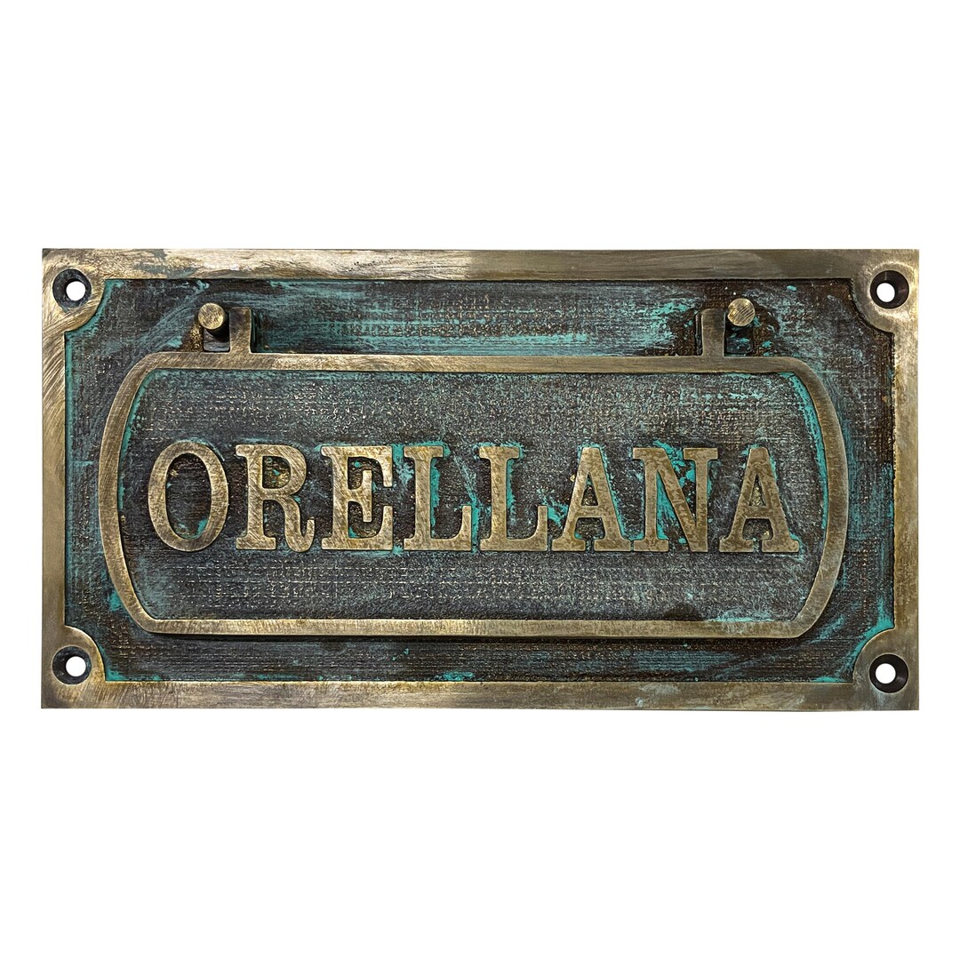 Personalized Brass Mail Slot - Inside Hinge Mail Flap -customized ...