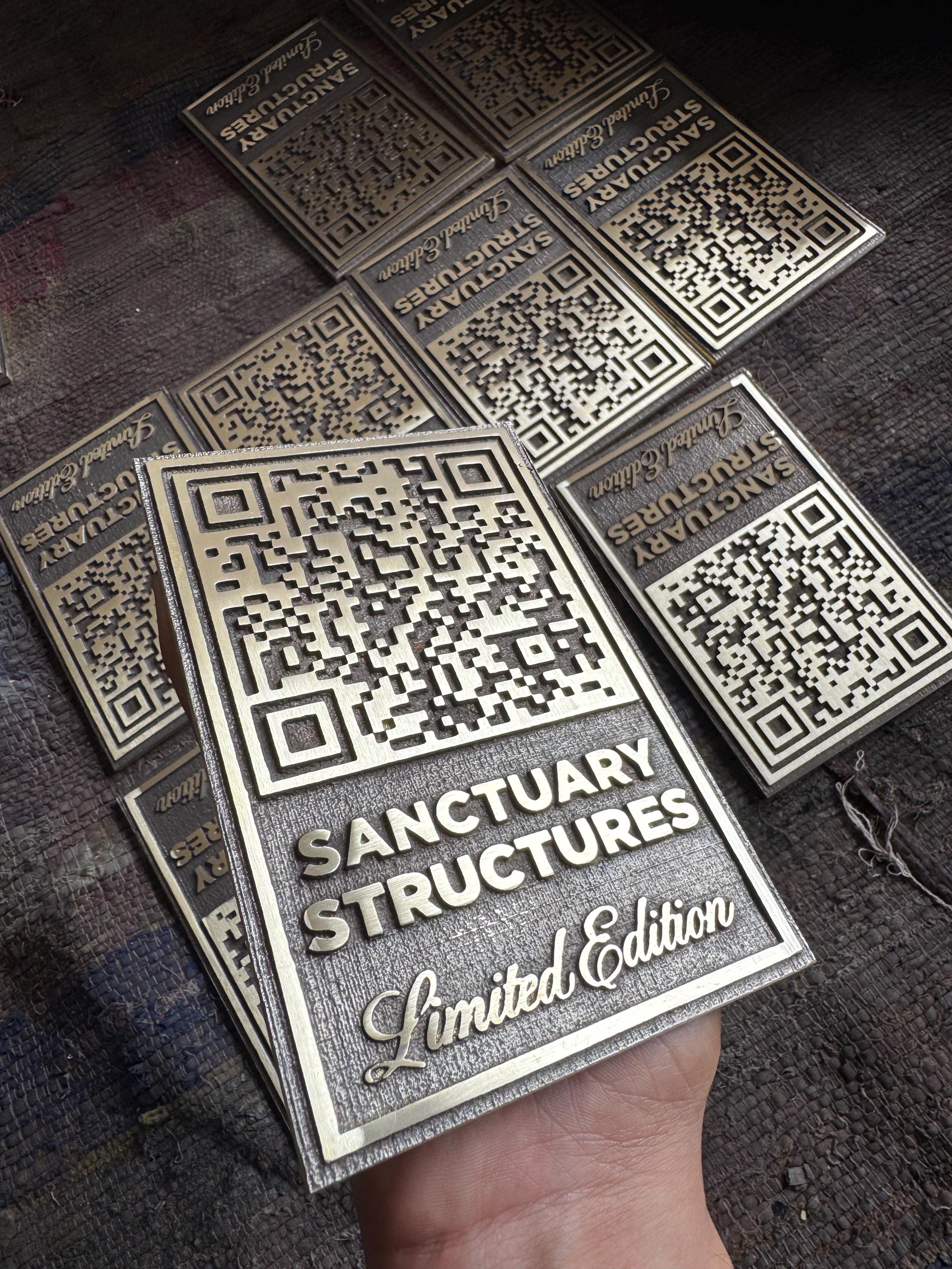Custom Cast Brass QR Code Plaque – Historic Signage With Logo - Etsy