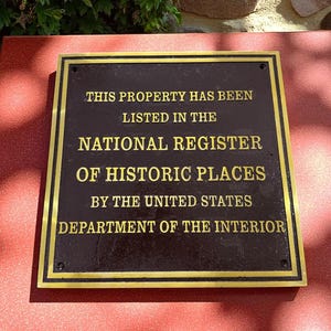 National Register of Historic Places Plaque: Cast Brass Historic ...