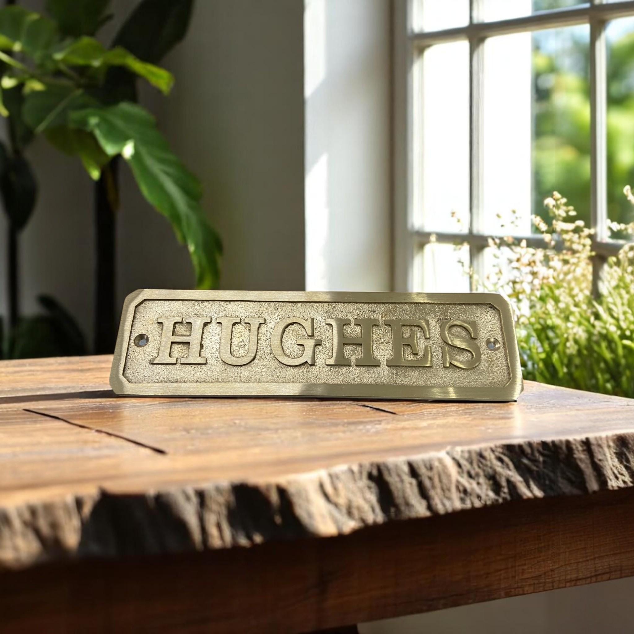 Customized Casted Brass Signs - Custom Language Plaques - Custom Name ...