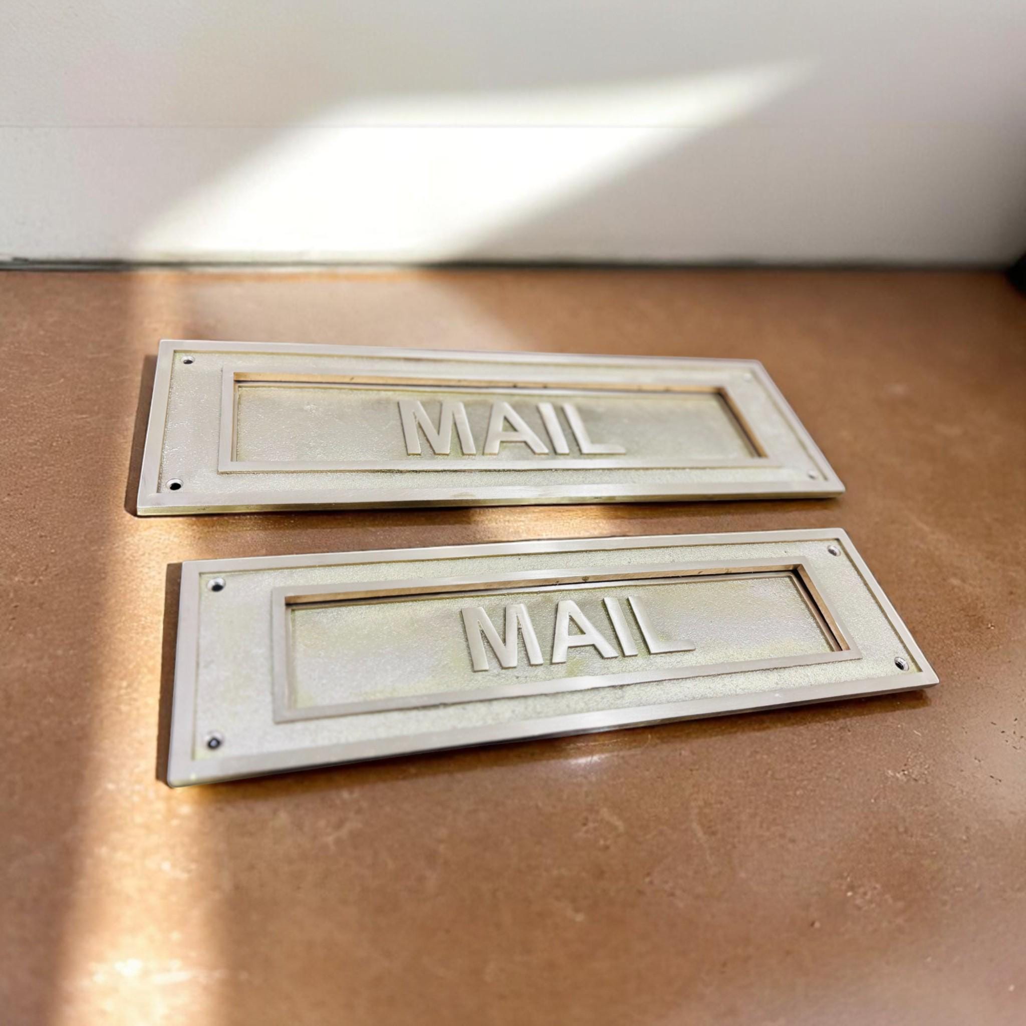 Personalized Brass Mail Slot With Inside Hinge - Antique Aged Finish ...