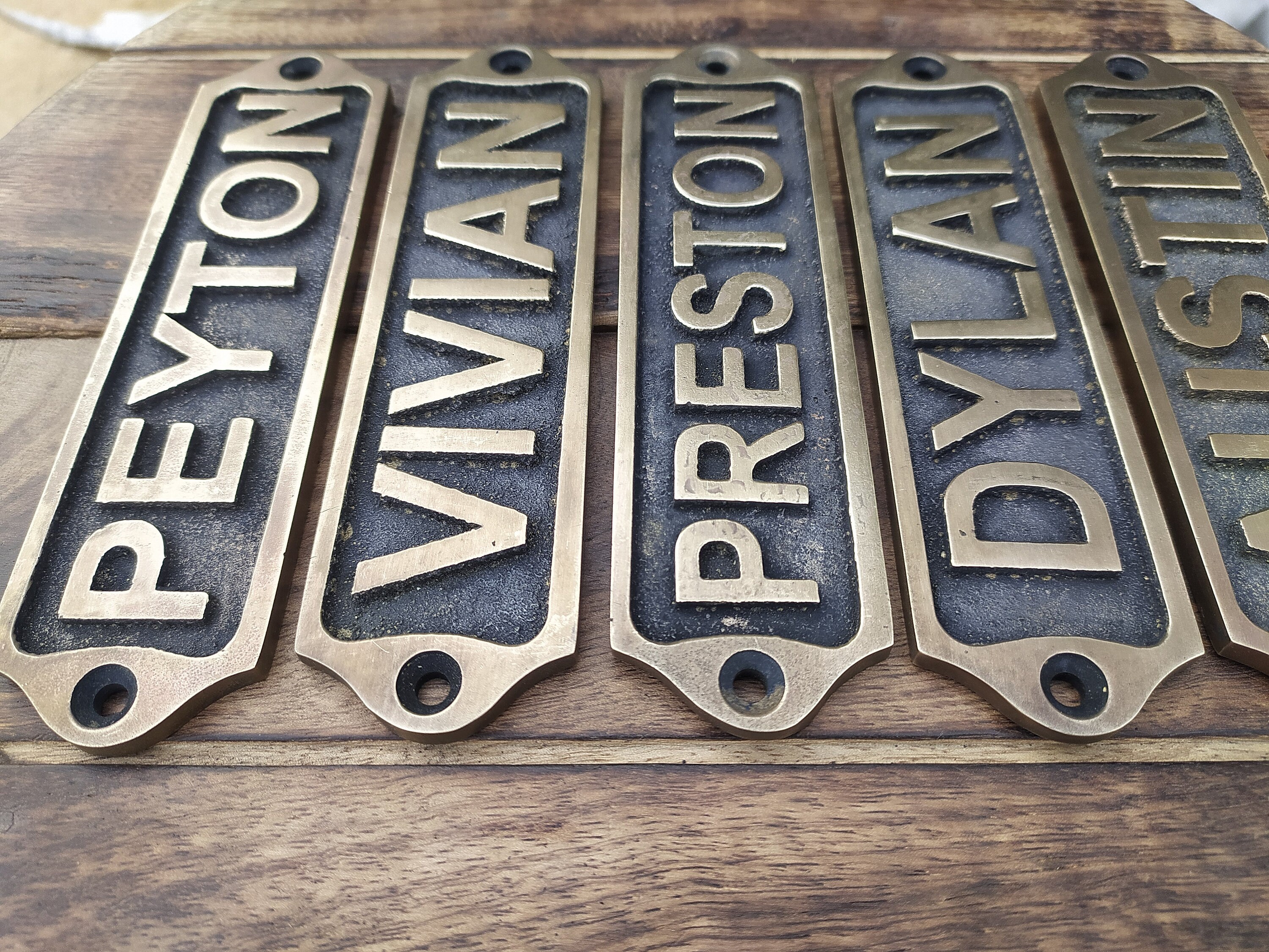 Personalized Bronze Door Sign – Victorian Cast Plaque, Housewarming ...