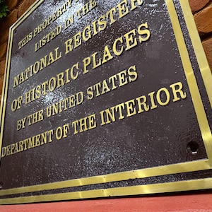 National Register of Historic Places Plaque: Cast Brass Historic ...