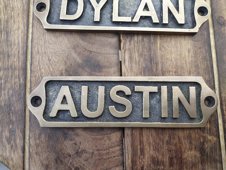 Personalized Bronze Door Sign – Victorian Cast Plaque, Housewarming ...