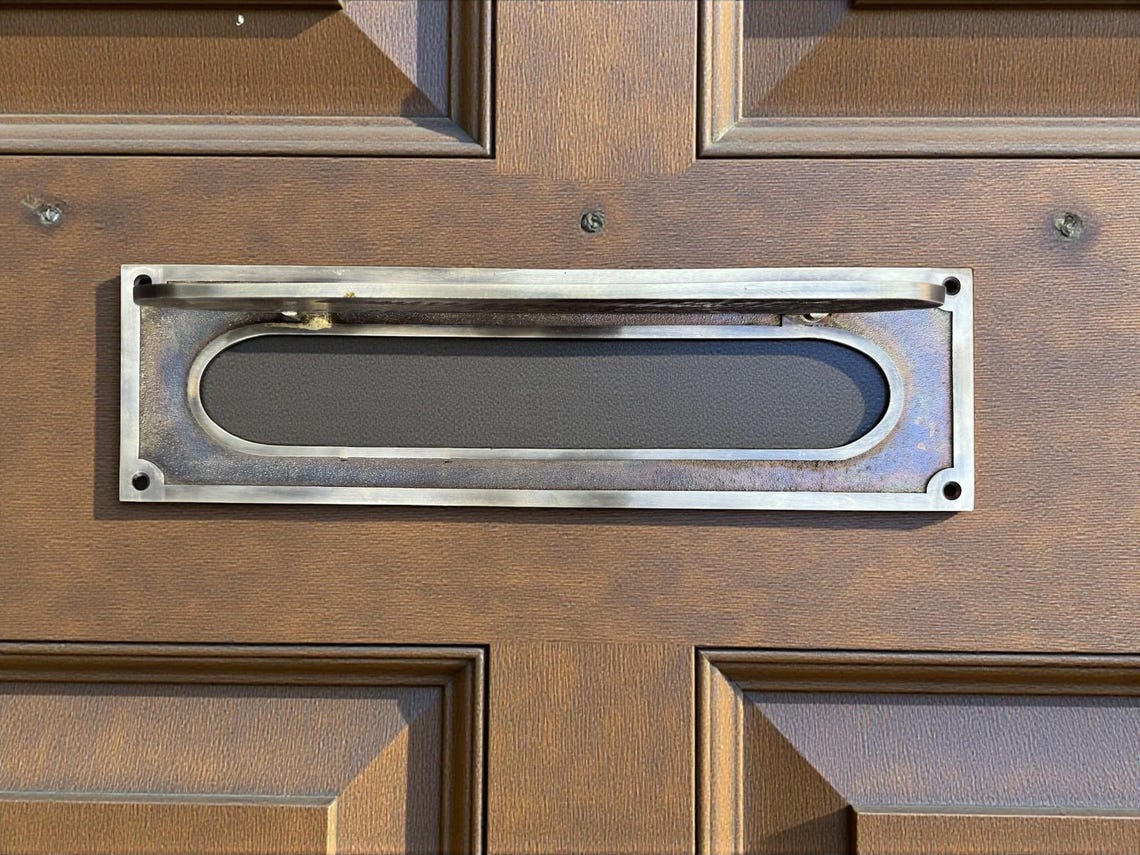Cast Brass Customized Letter Mail Slot - Letter Box - Customized Sign ...