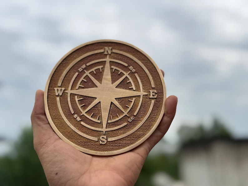 Handcrafted Brass Compass Rose Plaque: Nautical Garden Wall Art - Etsy