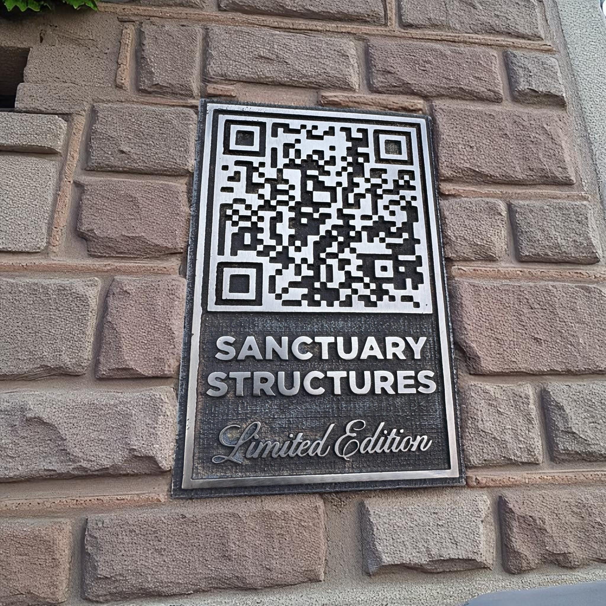 Custom Cast Brass QR Code Plaque – Historic Signage With Logo - Etsy