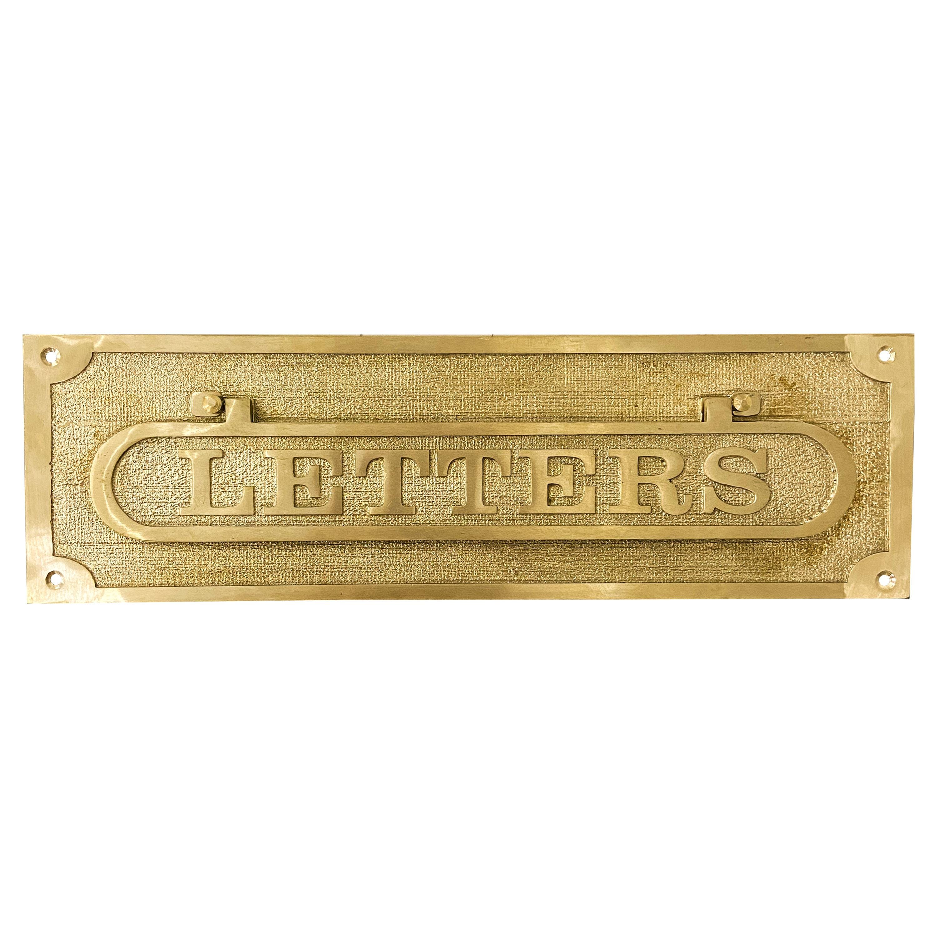 Cast Brass Customized Letter Mail Slot - Letter Box - Customized Sign ...