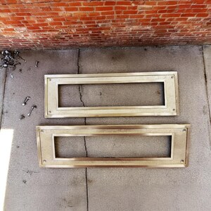 Personalized Brass Mail Slot With Inside Hinge - Antique Aged Finish ...